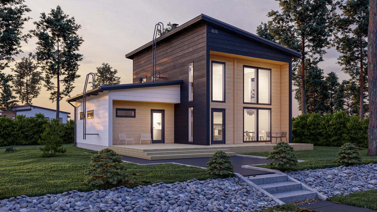 AAVA 145 - ET MODERNE HUS I HEL TRE MED LAMELLTØMMER | FINN-torget