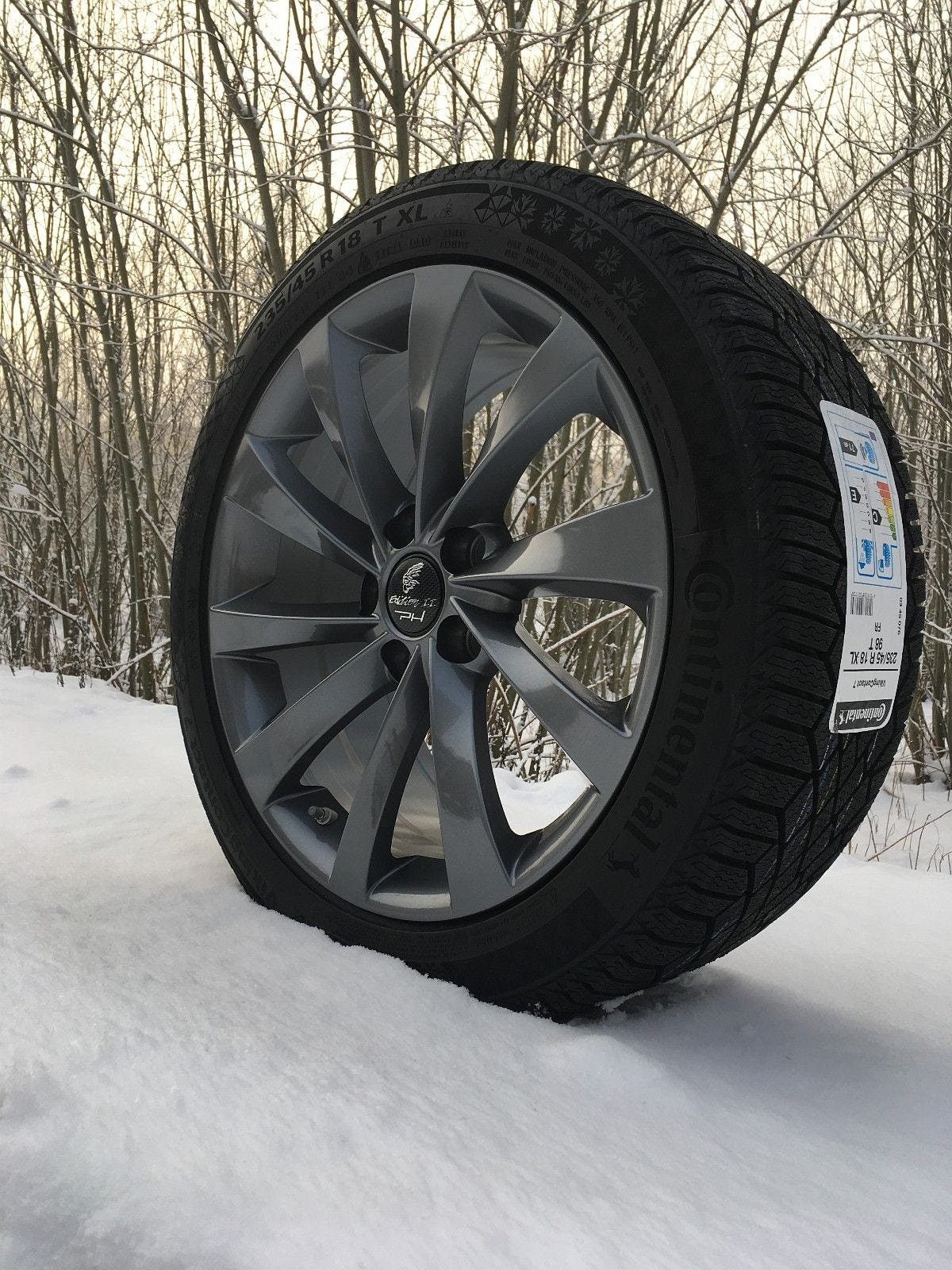 18" vinterhjul til Tesla Model 3! Turbin/Conti 7 - 18990,- ink BT TPMS ...