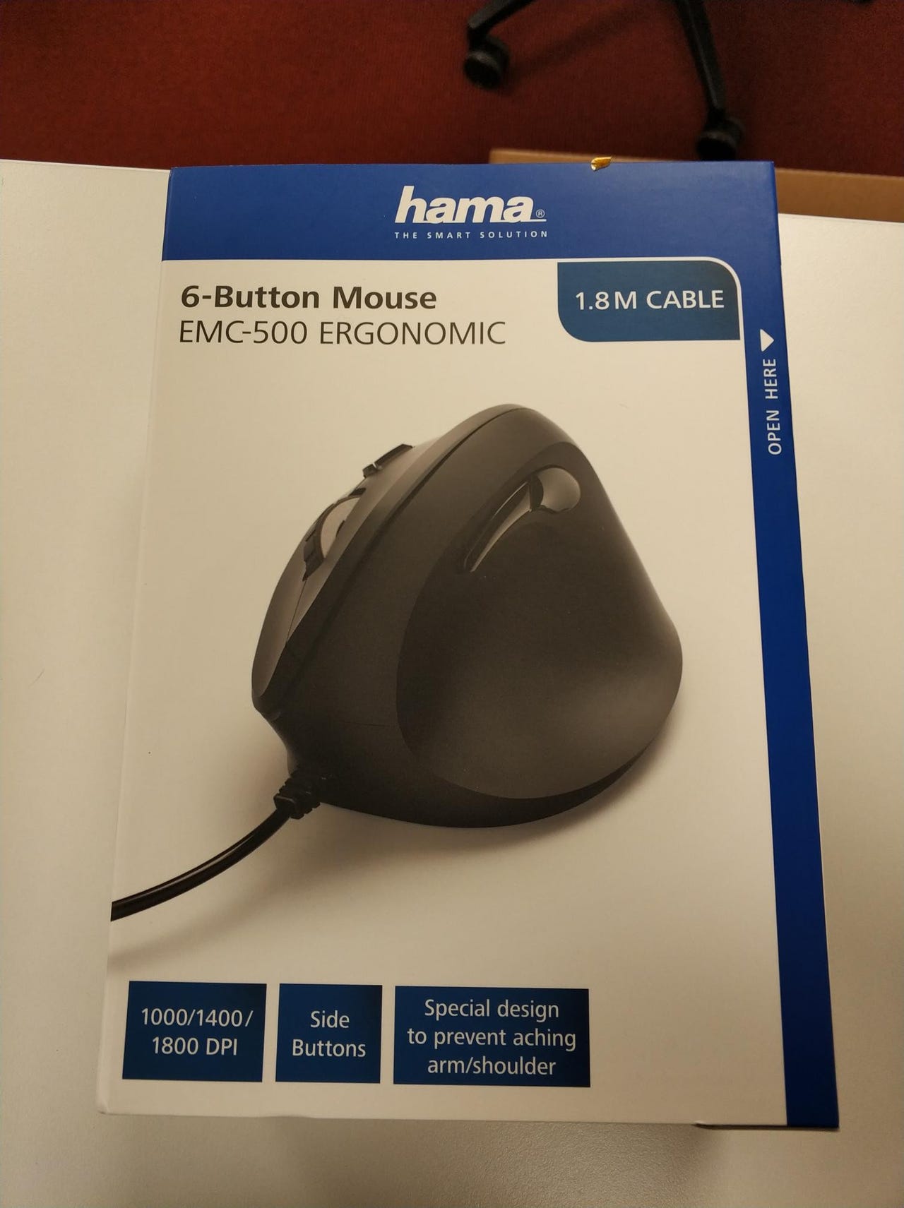 HAMA Mouse EMC-500 Ergonomic Vertical Black | FINN torget