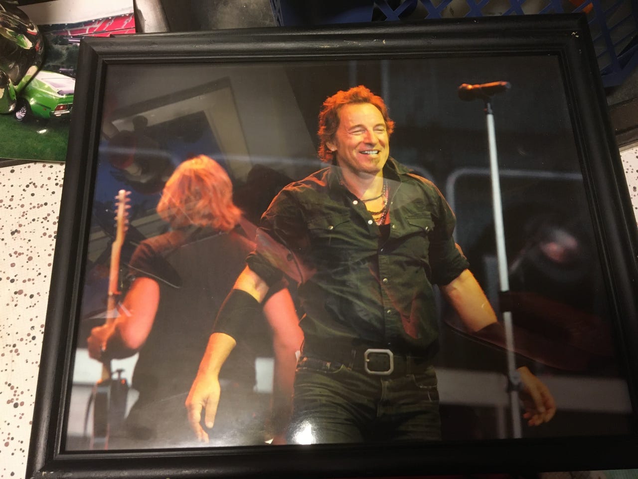Corvette-bilder+Bruce Springsteen i glass og ramme, | FINN-torget