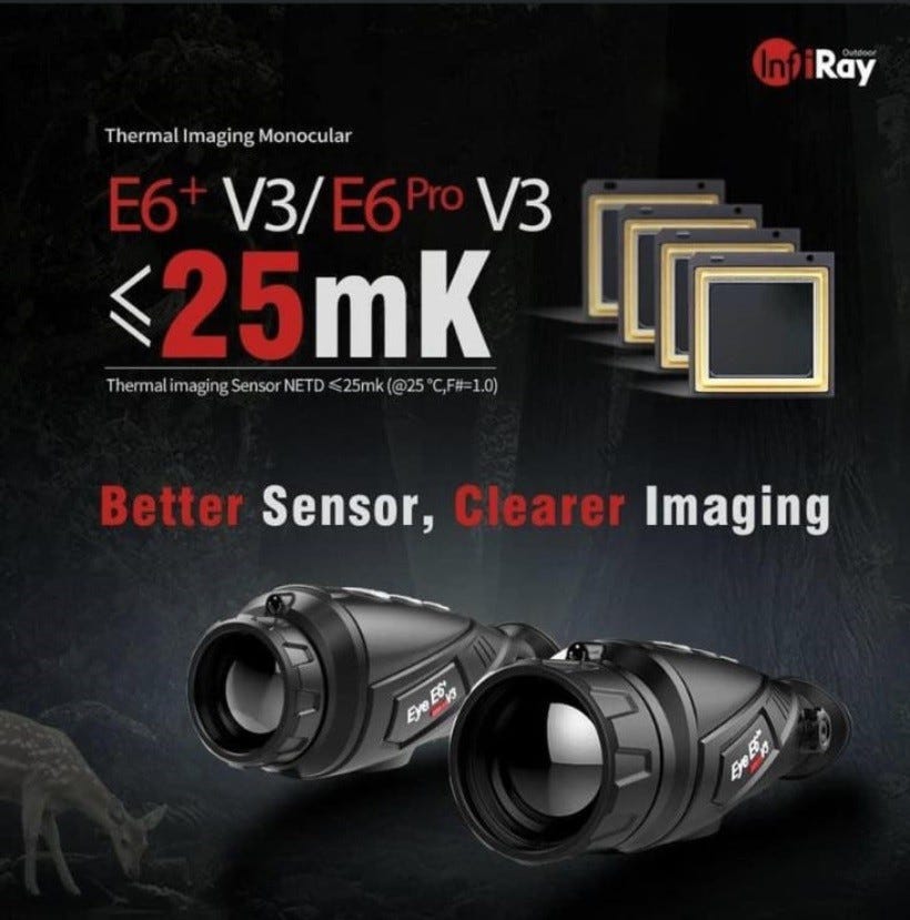 INFIRAY E6+ V3.0 / 640X512 / 12" PIXEL / 35mm / NETD 25mk | FINN-torget