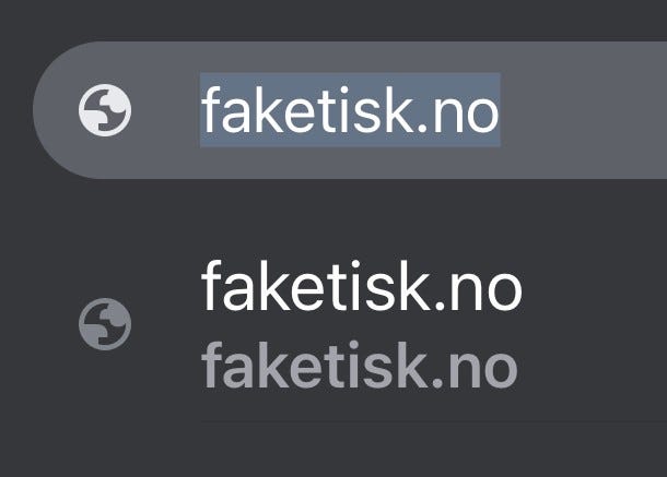 Domene selges: faketisk.no | FINN-torget