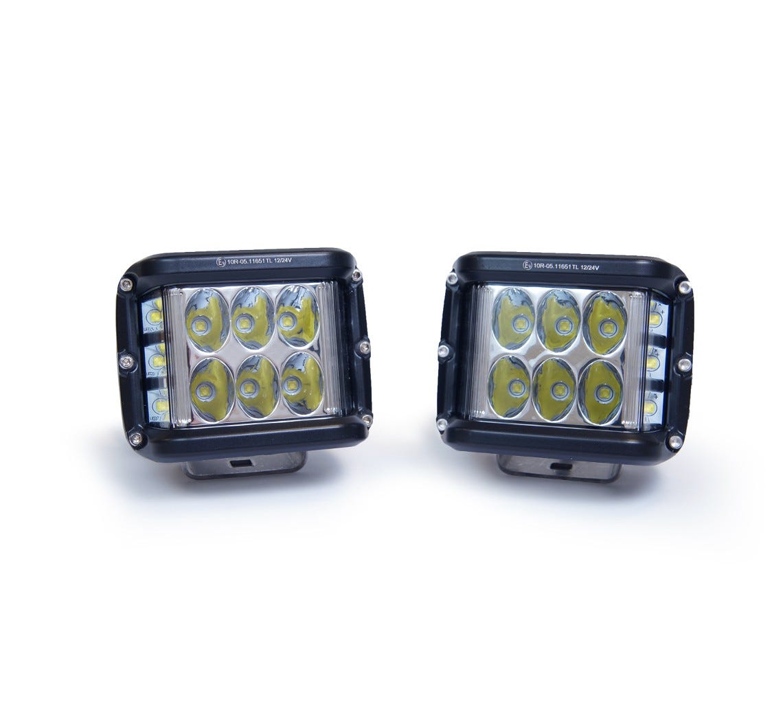 KAMPANJE! Arbeidslys LED Cube 2pk 45W m/sidelys | FINN torget
