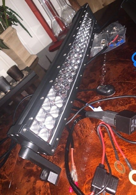 LED Planke Bar 3D 22¨ ca 56cm -Komp. -120W m/Skilt-Feste + Kabler -Fr ...