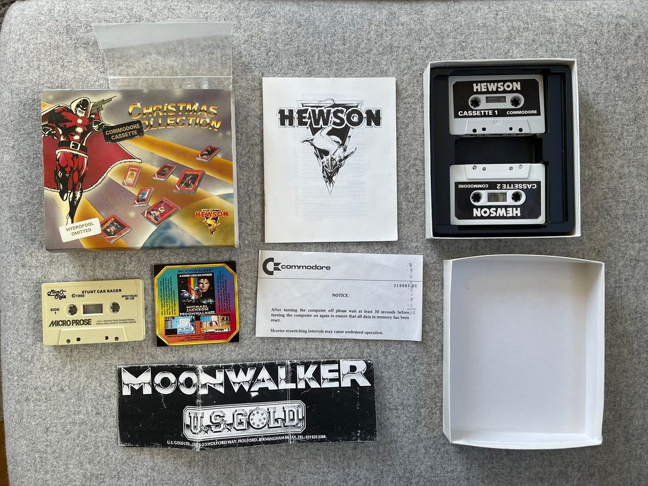 Hewson Christmas Collection spill pakke med brosjyrer Commodore 64 ...
