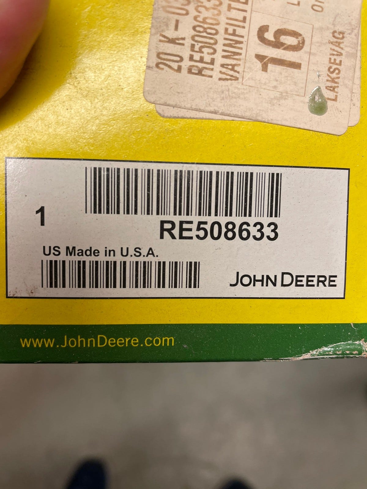 John Deere drivstoff filter RE508633 | FINN torget