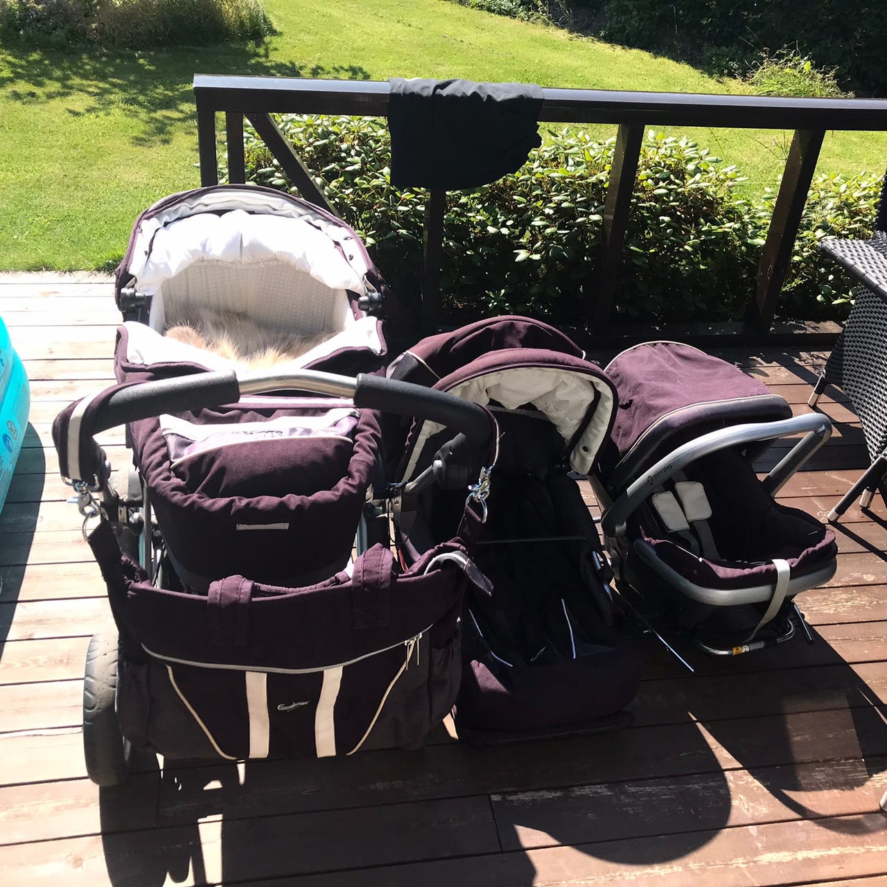 Emmaljunga vogn med liggedel, sportsdel og bilsete | FINN-torget