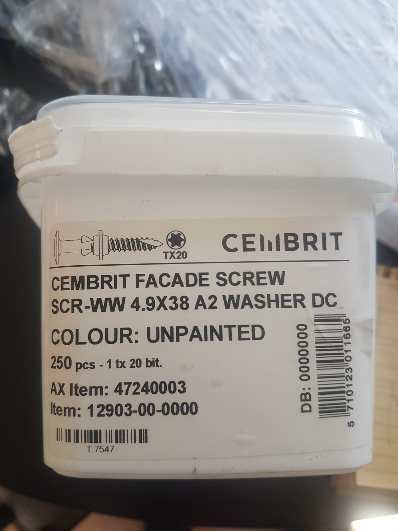 Cembrit Fasade skruer 4,9x38 A2 Unpainted | FINN-torget