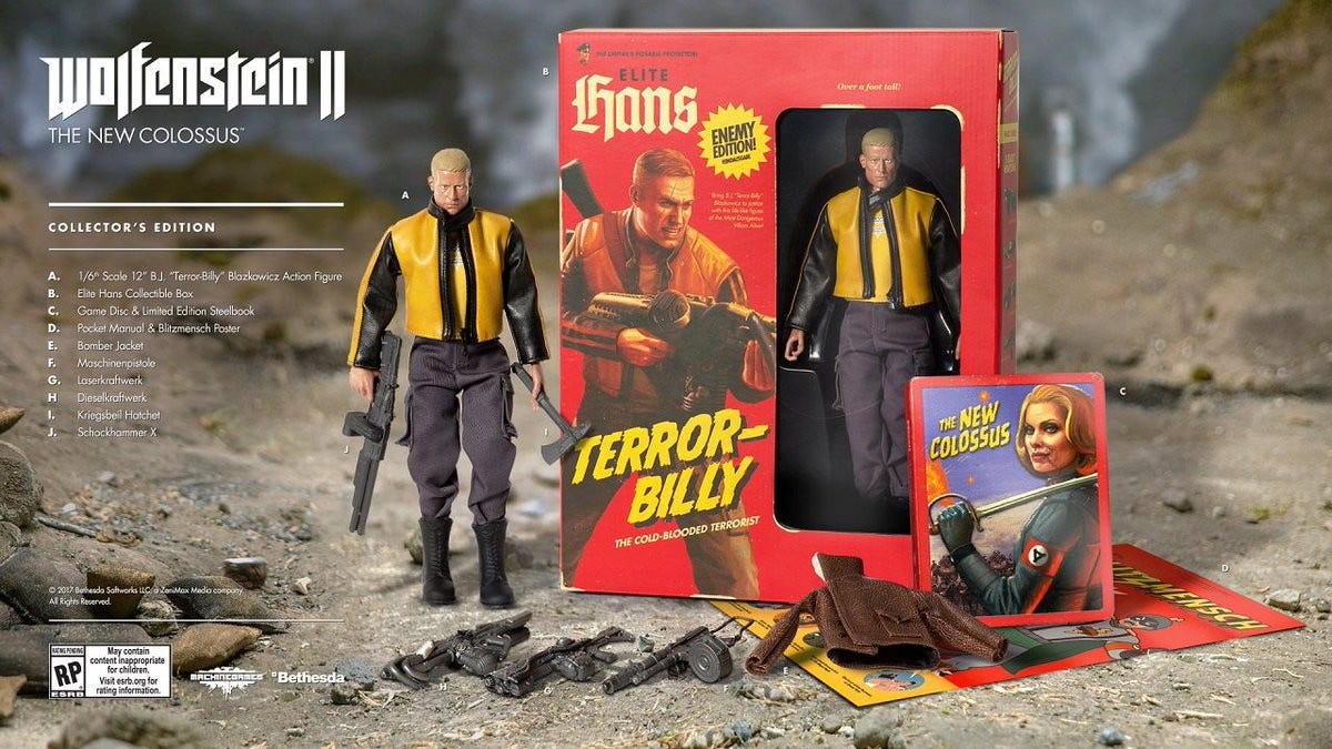 Terror Billy - Wolfenstein Collector edition figur-(retro stil) | FINN ...