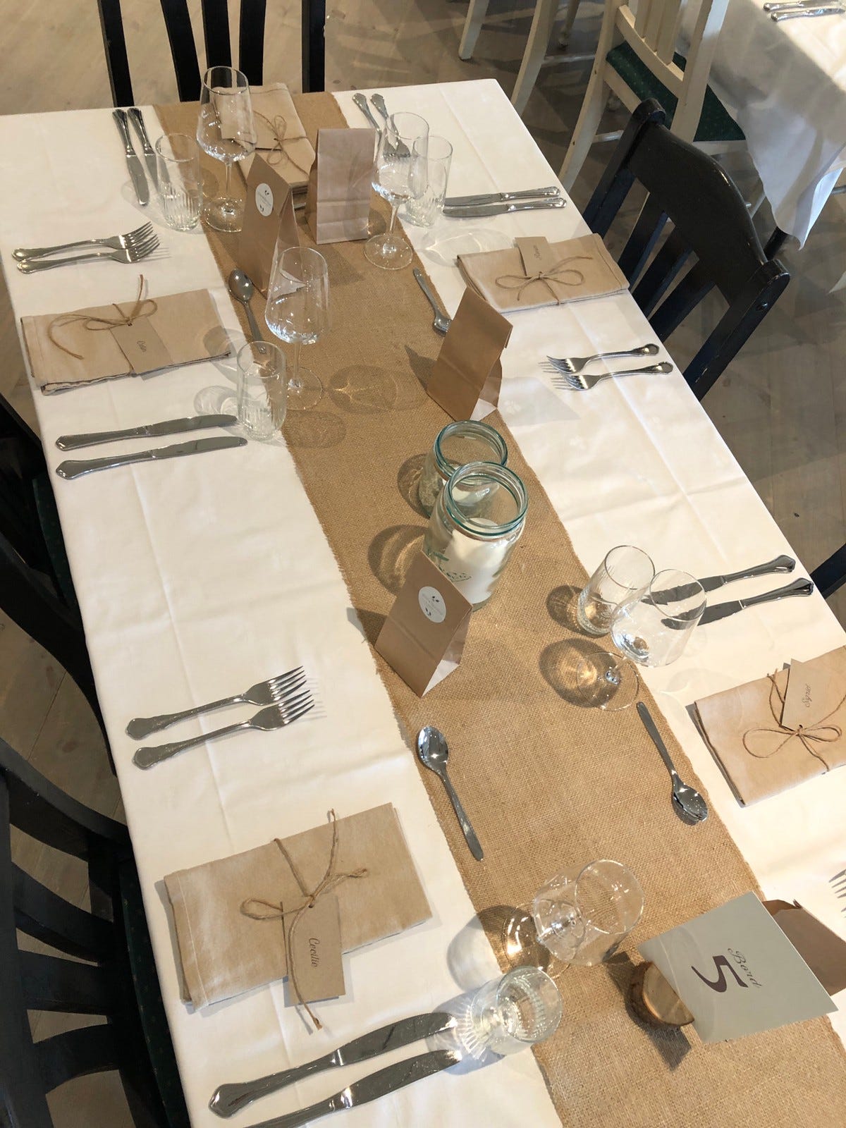 Pynt til leie - bryllup, konfirmasjon, dåp - rustikk (løper strie ...