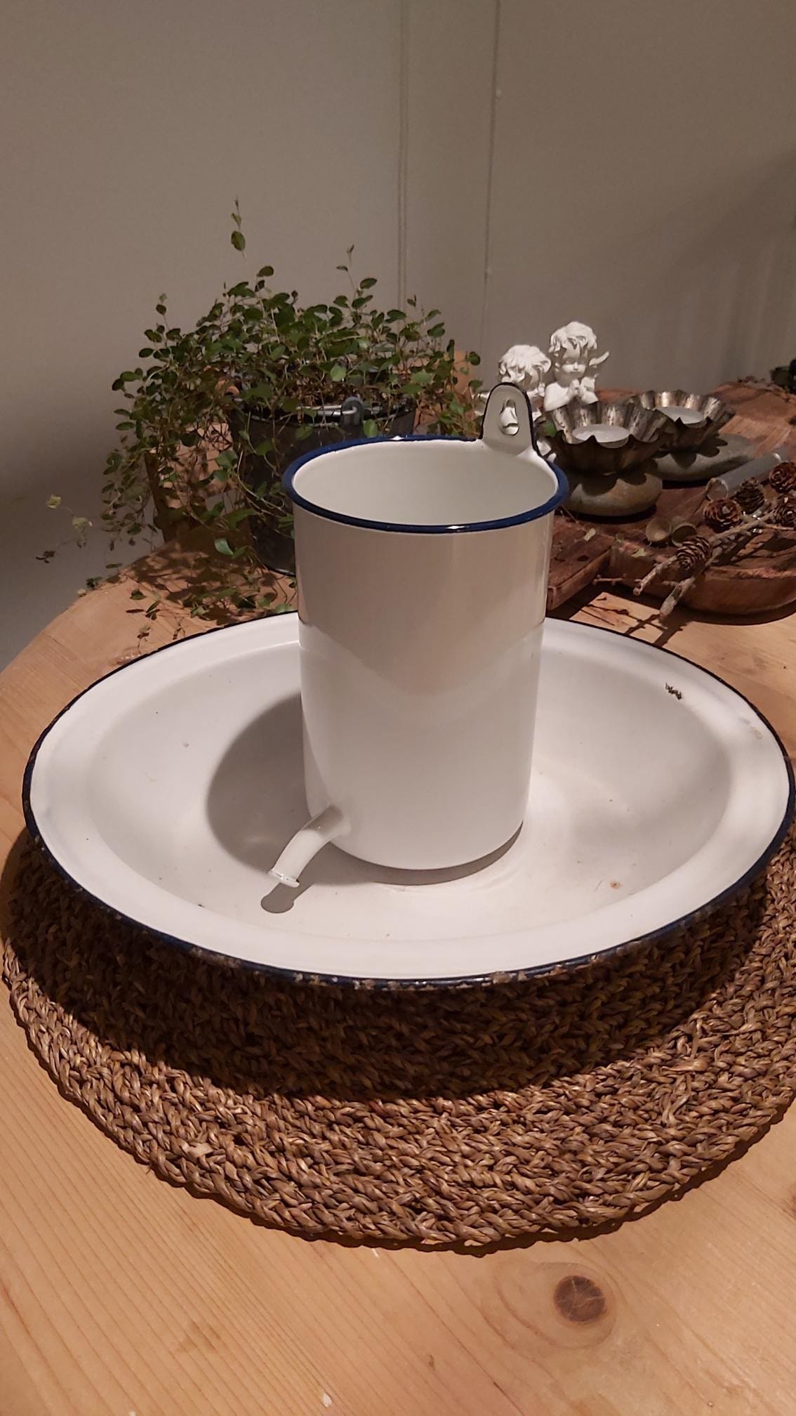 Emaljert fat og mugge | FINN-torget