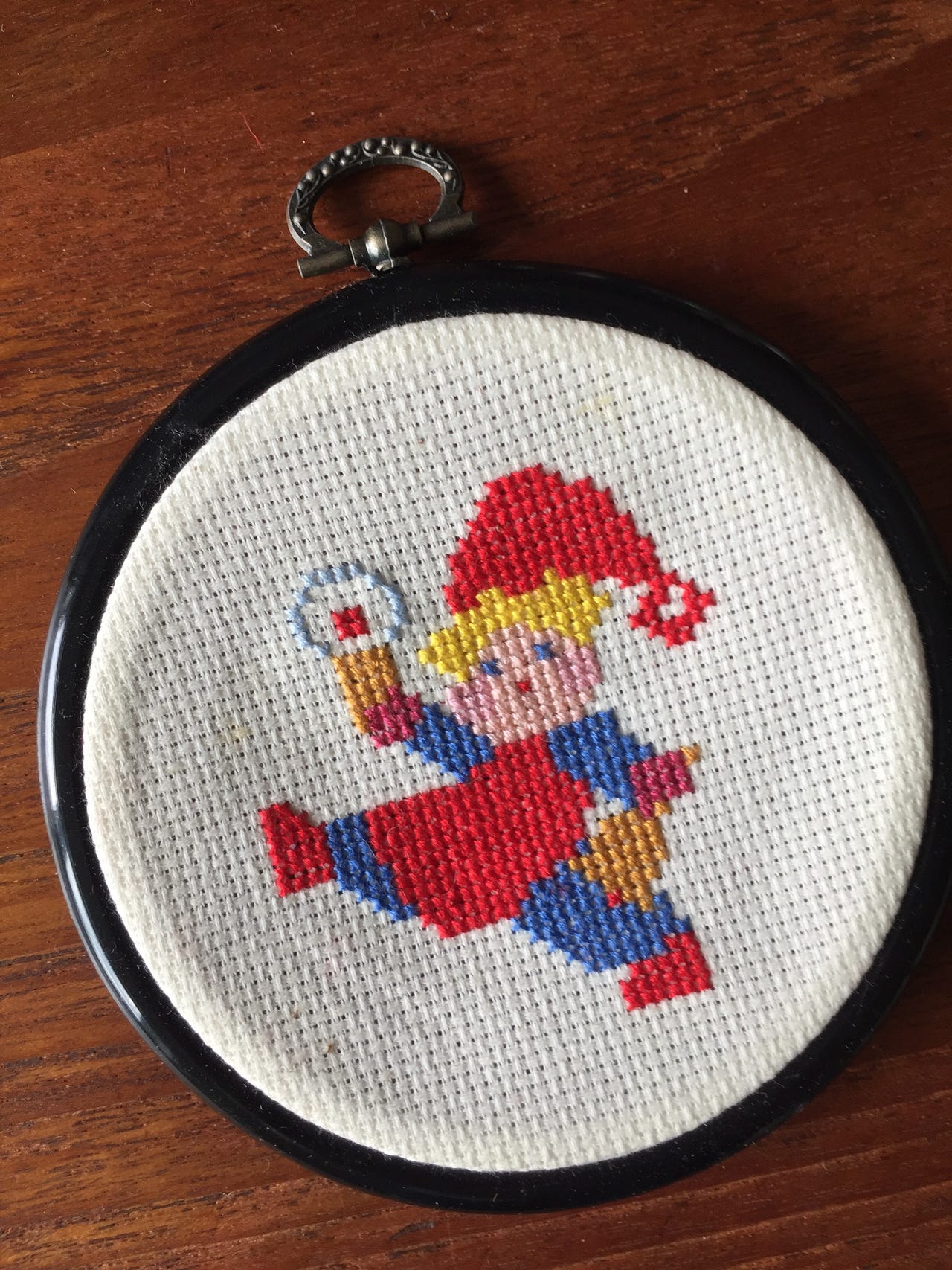 Brodert korssting julepynt oppheng / bilde | FINN-torget