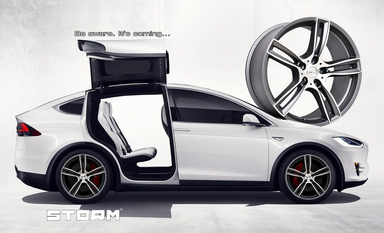TESLA X - KOMPLETT 20" PAKKE M/CONTINENTAL VIKING CONTACT 7 - SJEKK ...