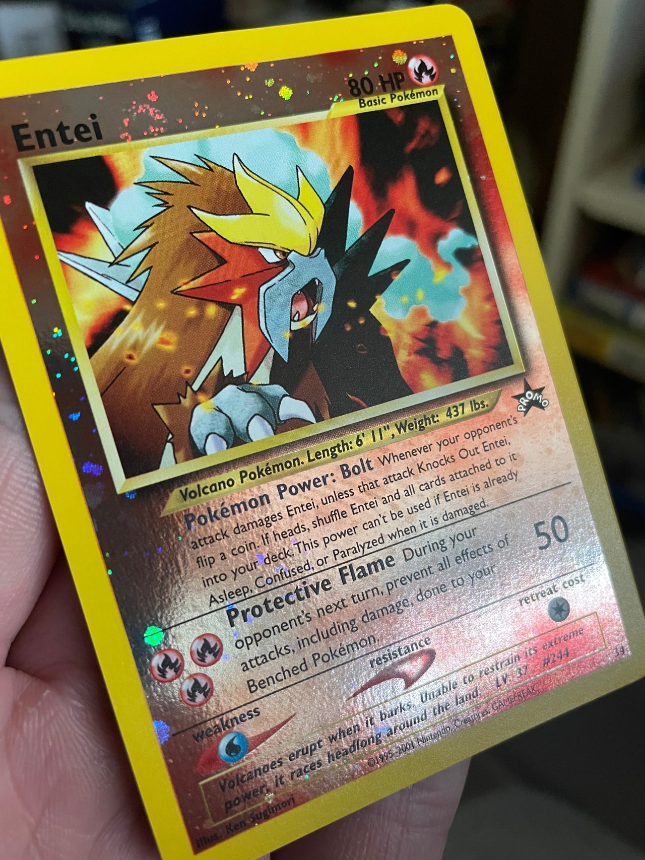 Sjelden Entei Reverse Holo Black Star Promo til Salgs - Pokémon Kort ...