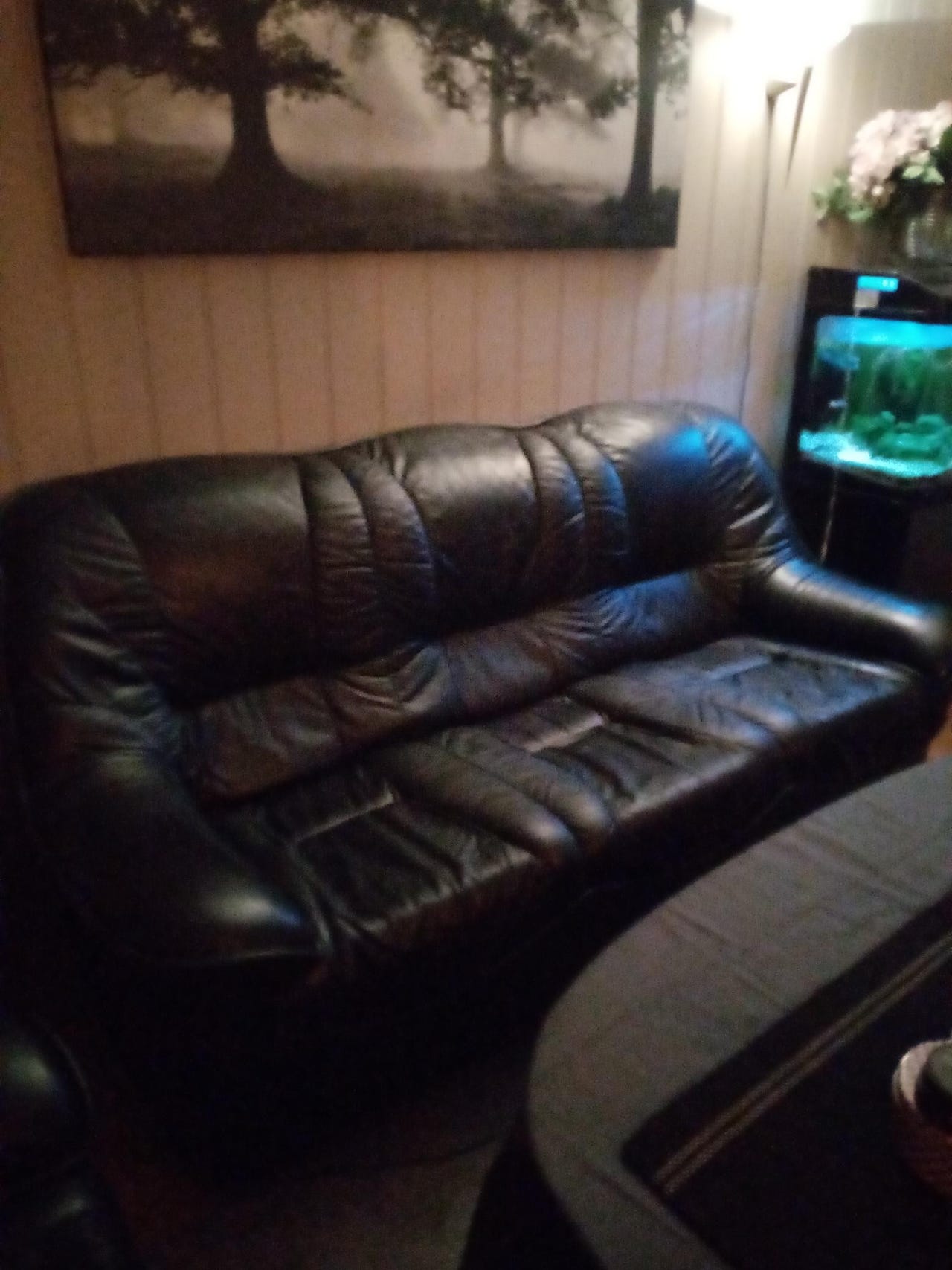 3 og 2 seter skinnsofa gies bort. | FINN torget