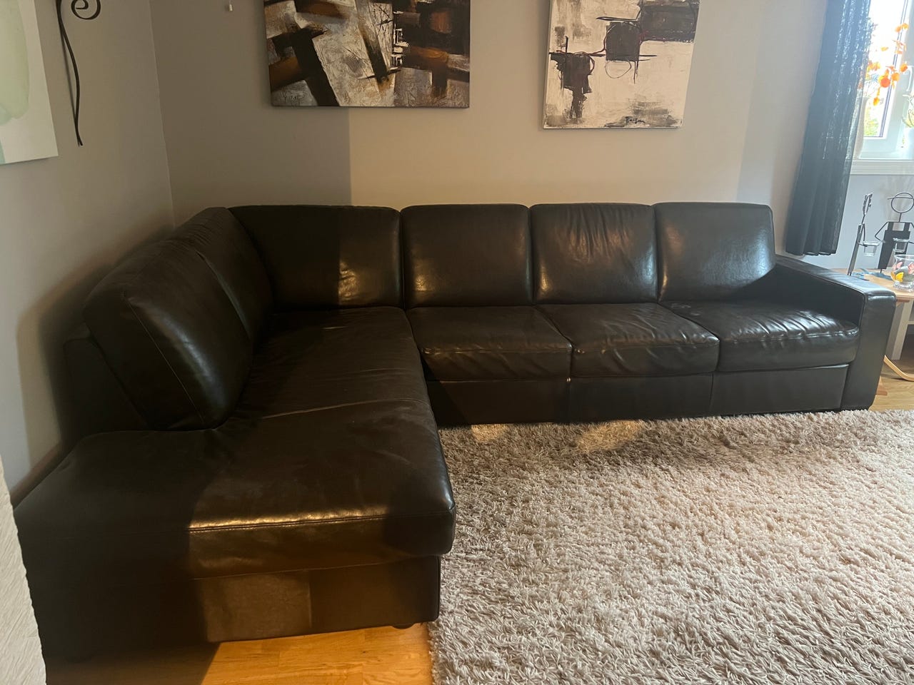 Brun skinnsofa | FINN torget