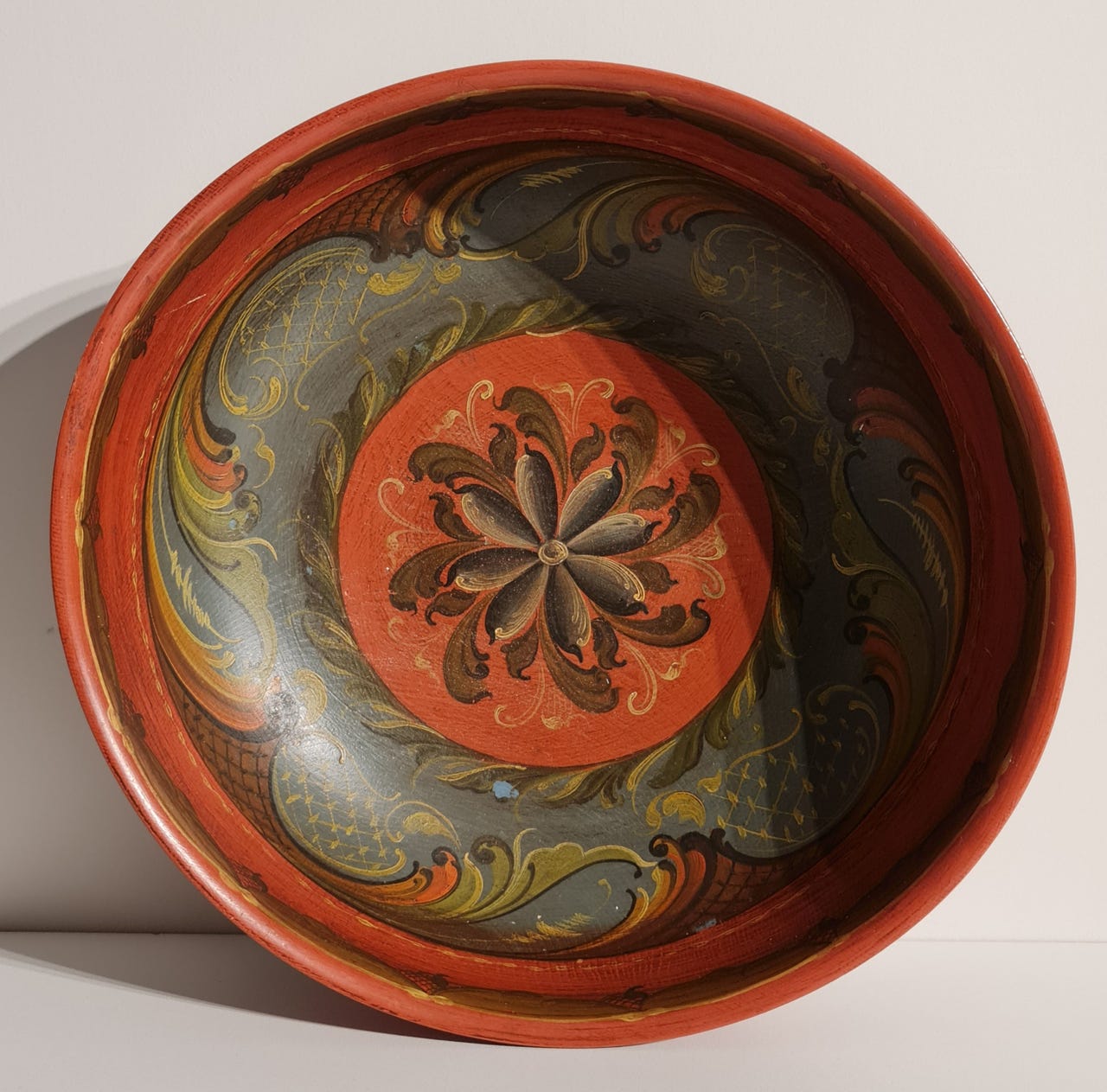 Antikk rosemalt ølbolle / bolle | FINN torget