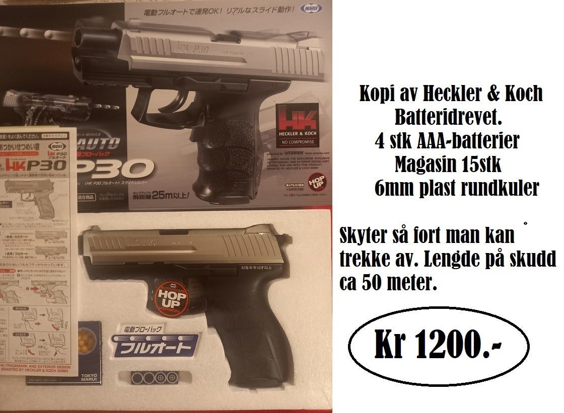5 stk nye luftpistoler, priser fra 800 til 1200. | FINN-torget