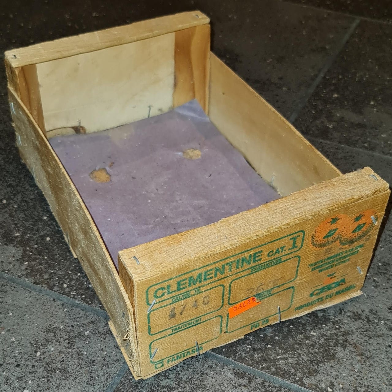 Retro clementine fruktkasse i tre | FINN-torget
