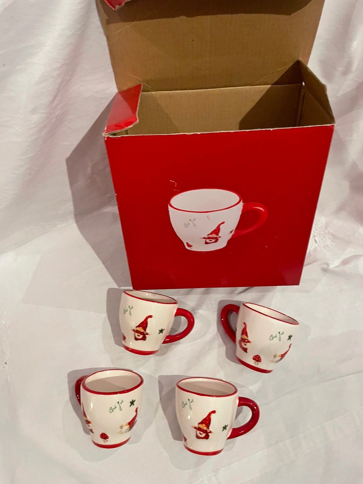 4 små retro svenske julekopper | FINN-torget