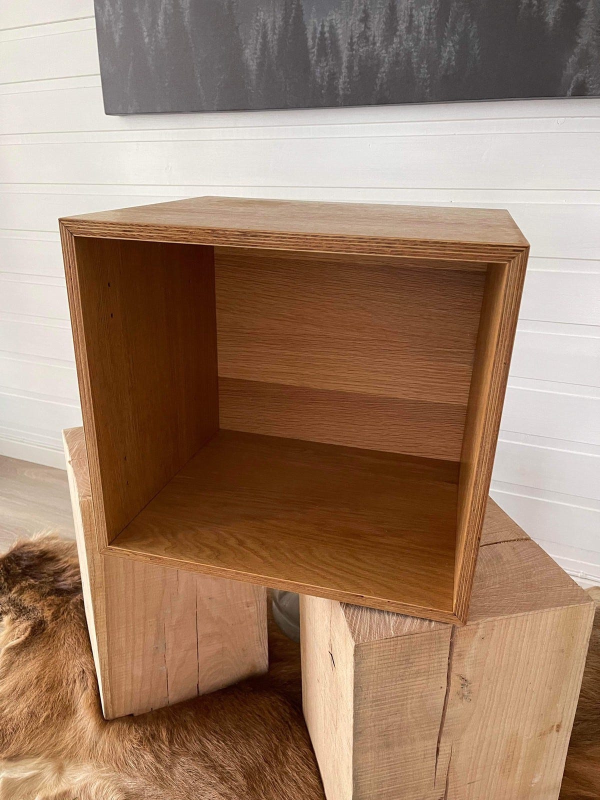 Nattbord av eik Bolia design box veggmontert | FINN-torget