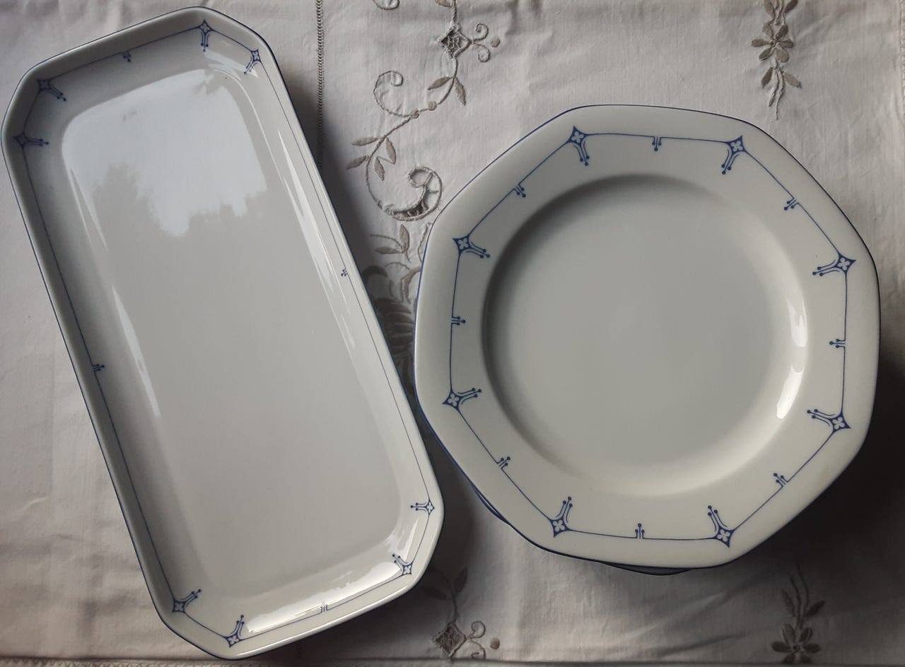 Retro fat og 12 (frokost)asjetter. Seltmann Welden Bavaria W. Germany | FINN-torget