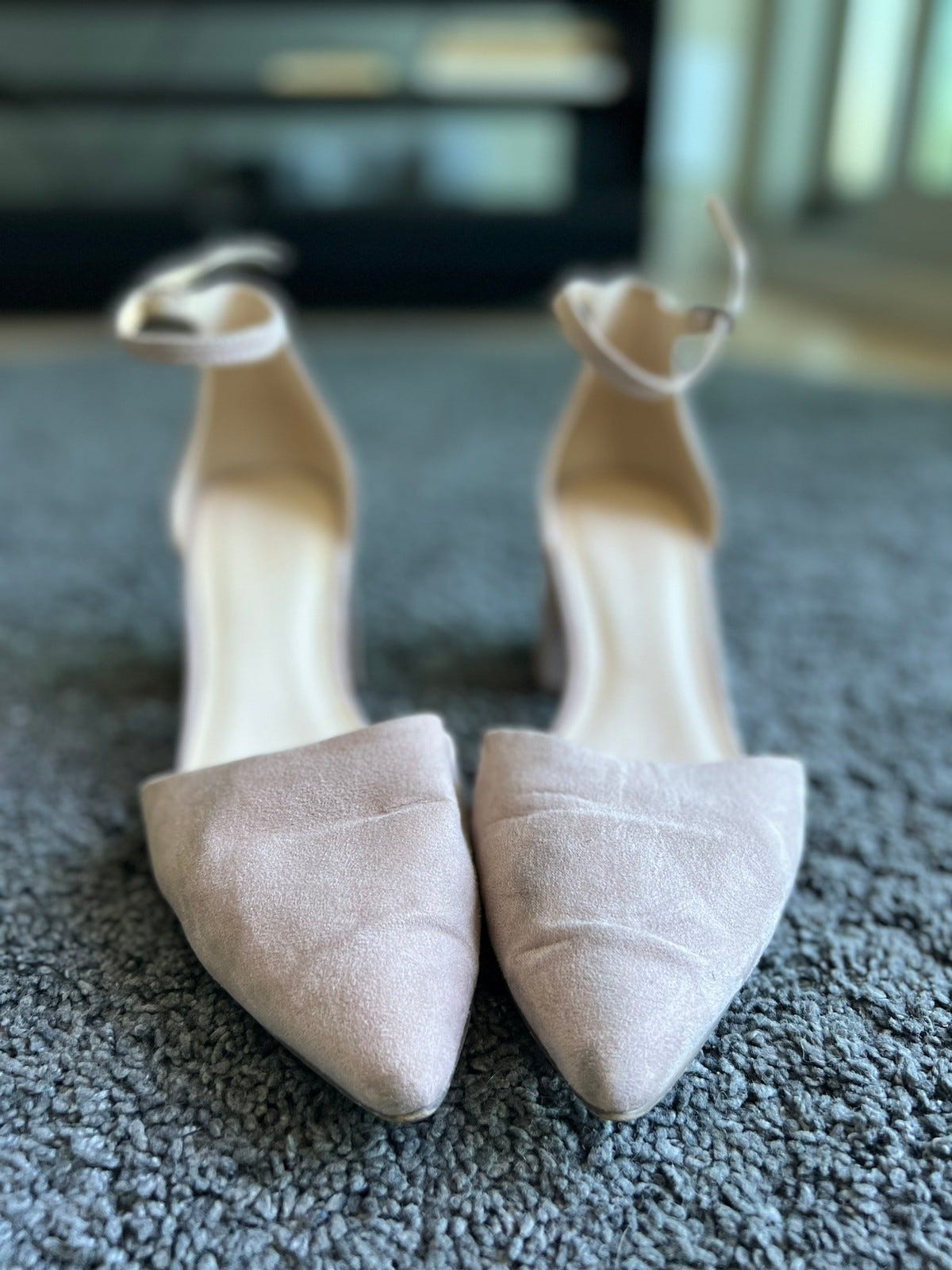 Rosa pumps i semsket skinn, str. 40 | FINN-torget