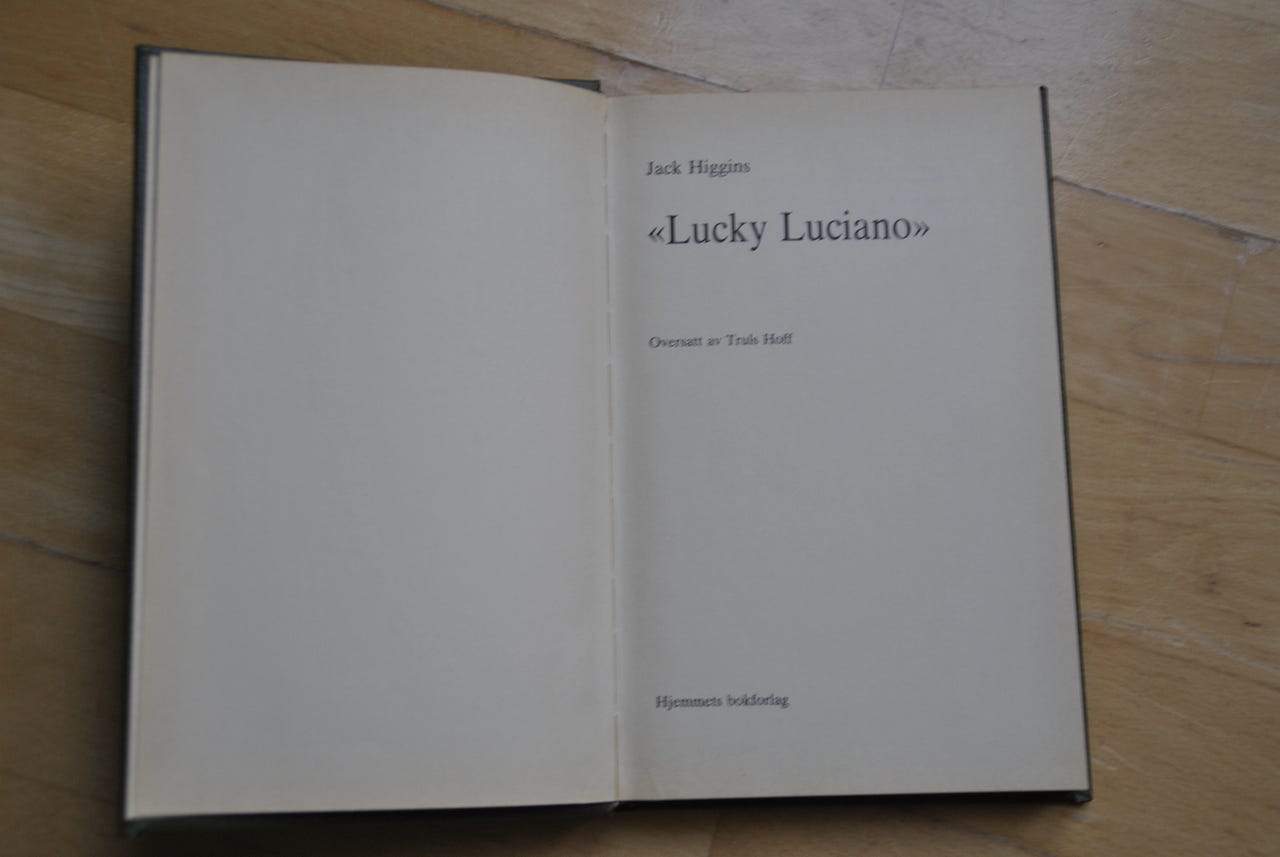 Lucky Luciano. Jack Higgins | FINN-torget