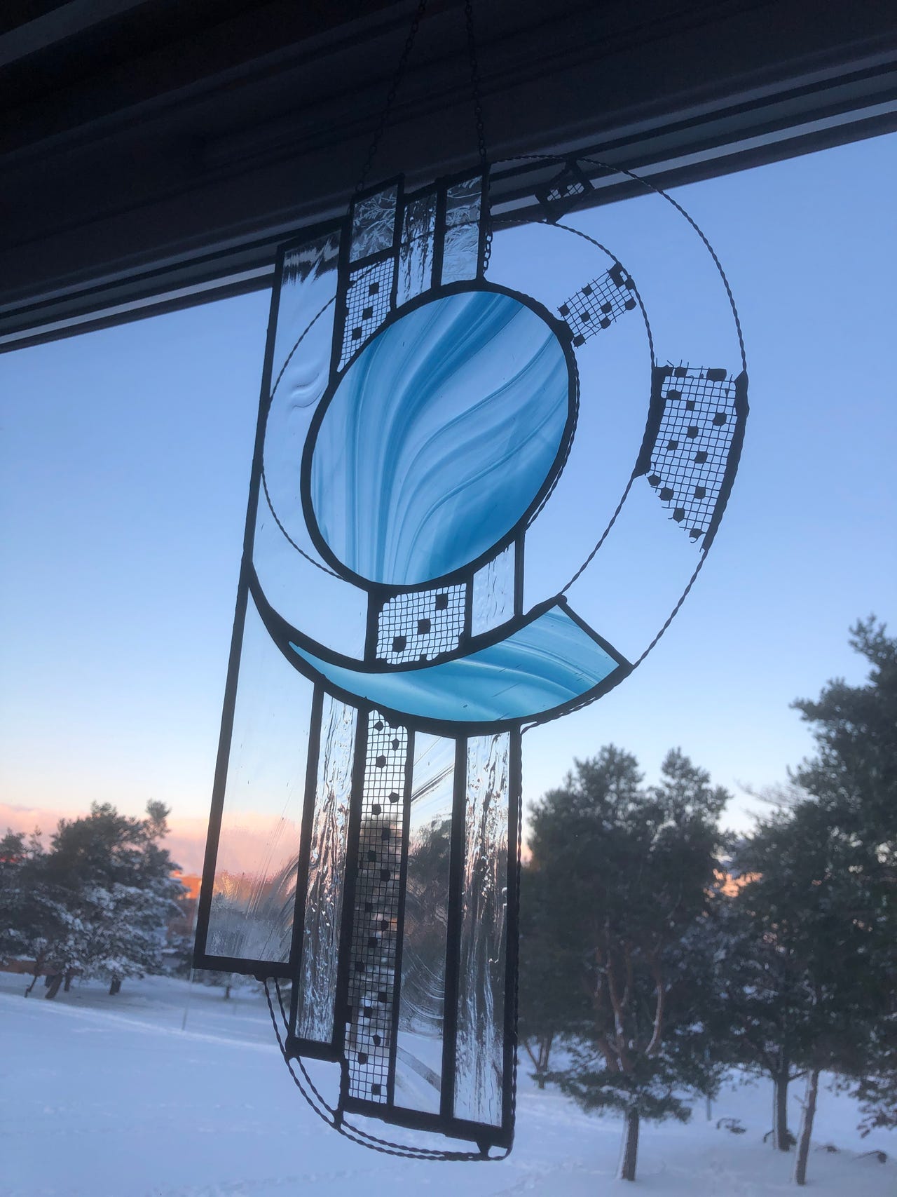 Glasskunst til vindu (28x48 cm + lenke) | FINN-torget