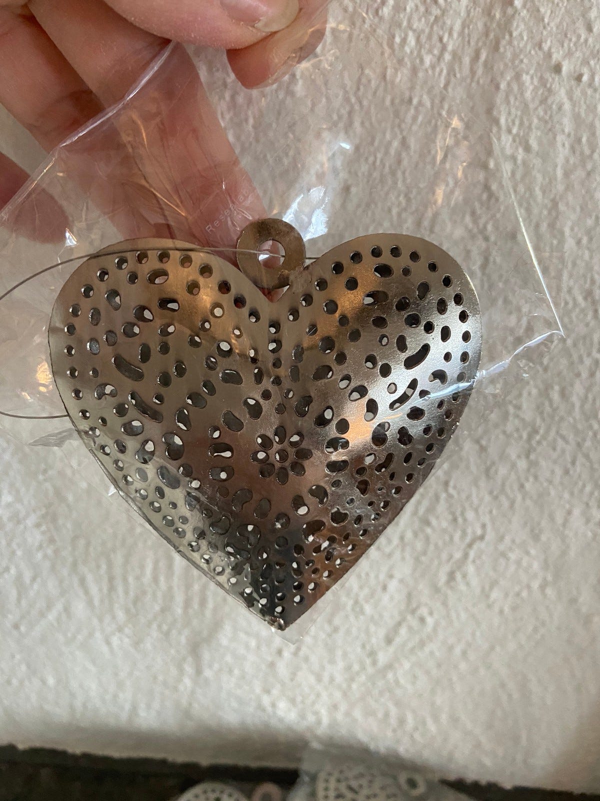 Julepynt hjerter x 6 i metall | FINN-torget