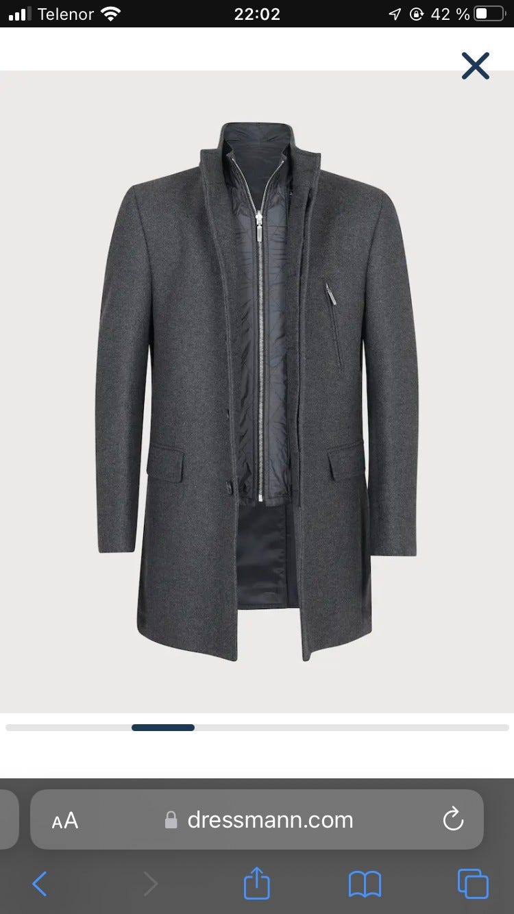 Ny pris!! Ubrukt Collin frakk fra Dressmann selges! | FINN torget