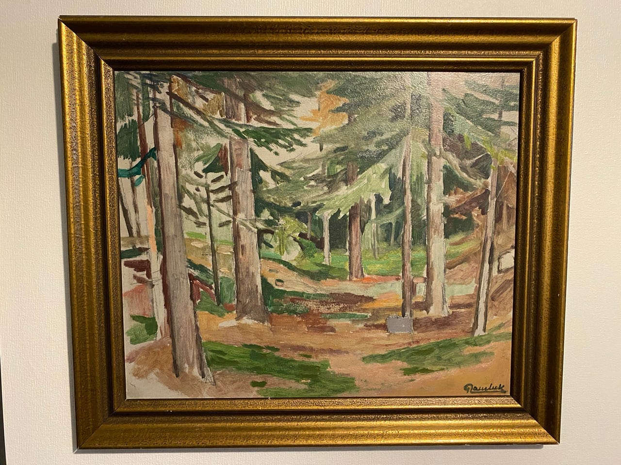 Oljemaleri av Knut Glambek (Bergen 1901-1981), «Skogsinteriør» | FINN ...