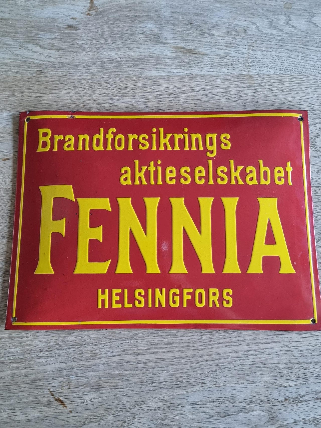 Emaljert skilt Fennia | FINN torget