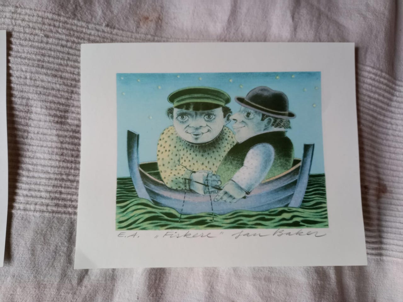 Jan Baker bilde "Fiskere" selges | FINN-torget