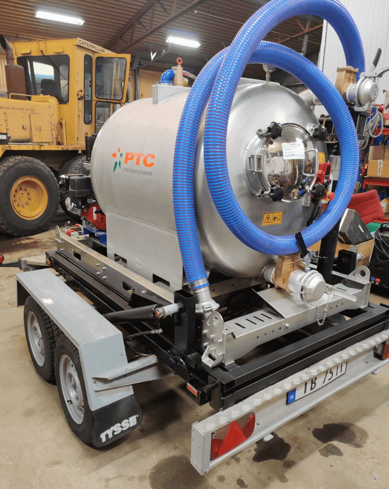 Slamsuger PTC Vortex med 1000 liter slamtank i rustfritt stål | FINN.no