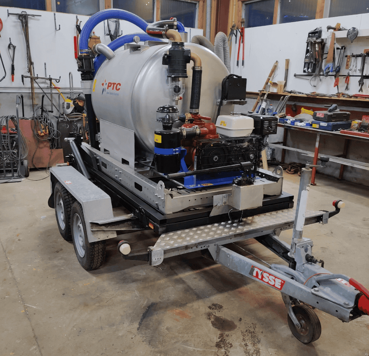 Slamsuger PTC Vortex med 1000 liter slamtank i rustfritt stål | FINN.no