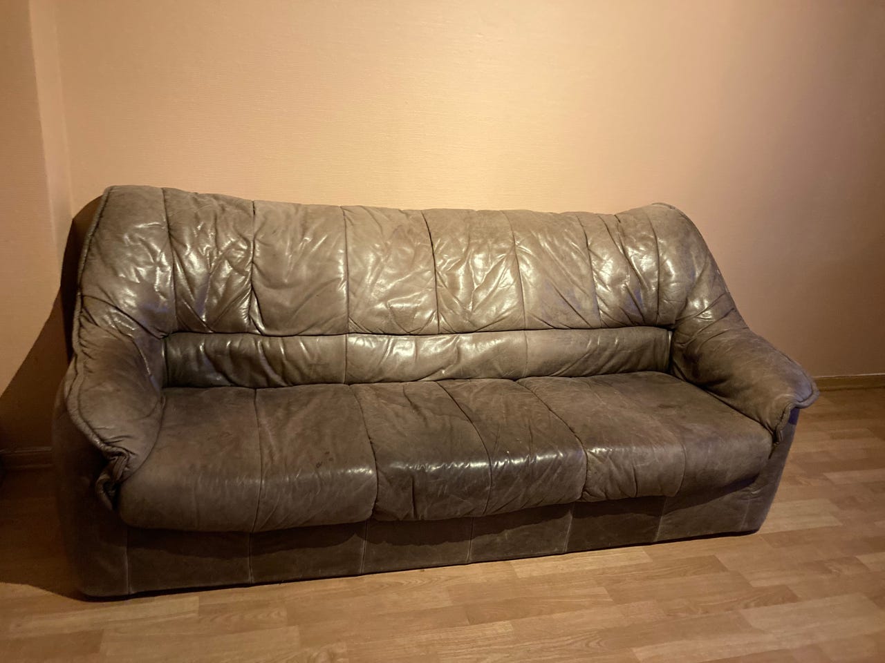 Skinnsofa brun | FINN torget