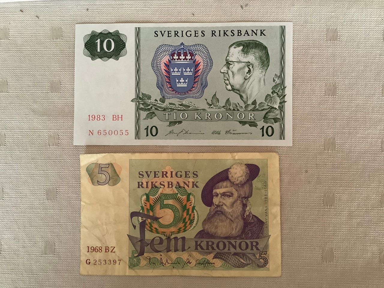 Svenske sedler, 5- og 10-krone | FINN-torget