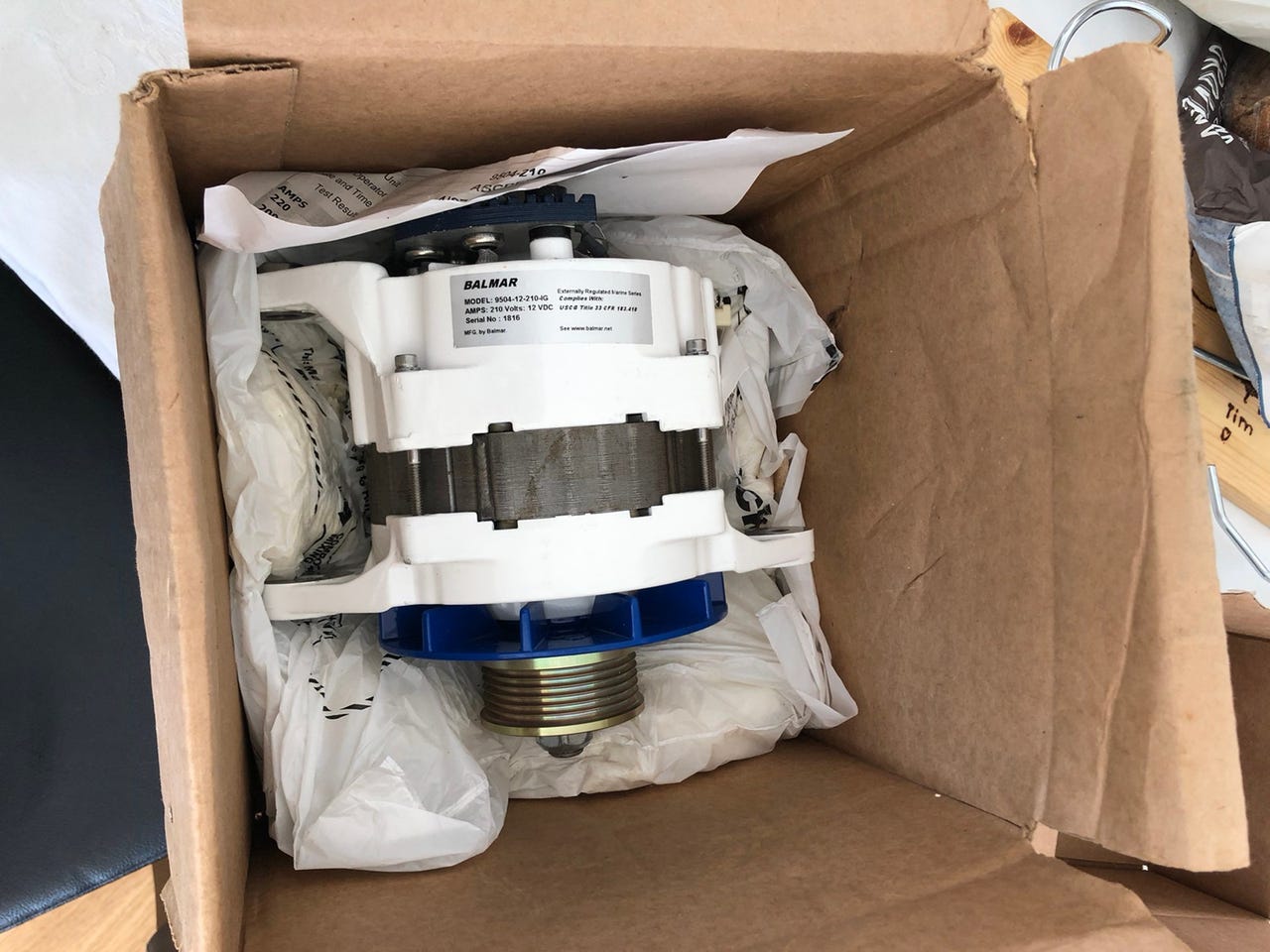My pris! Balmar dynamo 210 A 12 v med Ekstern Regulator MC-614 inkl ...