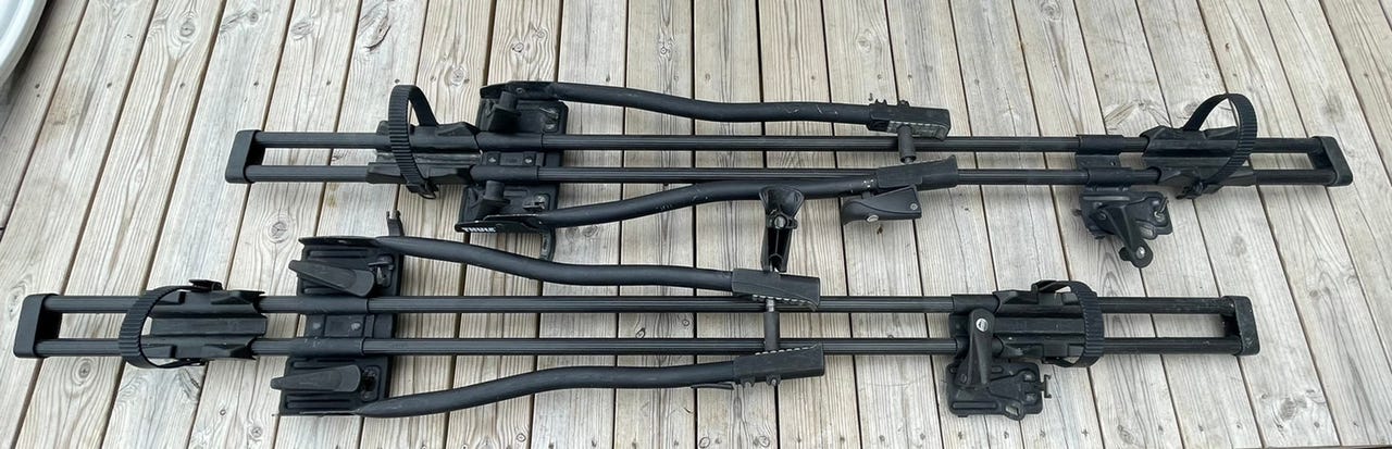 thule freeride 575 sykkelstativer 2 stk + takprofiler | FINN torget