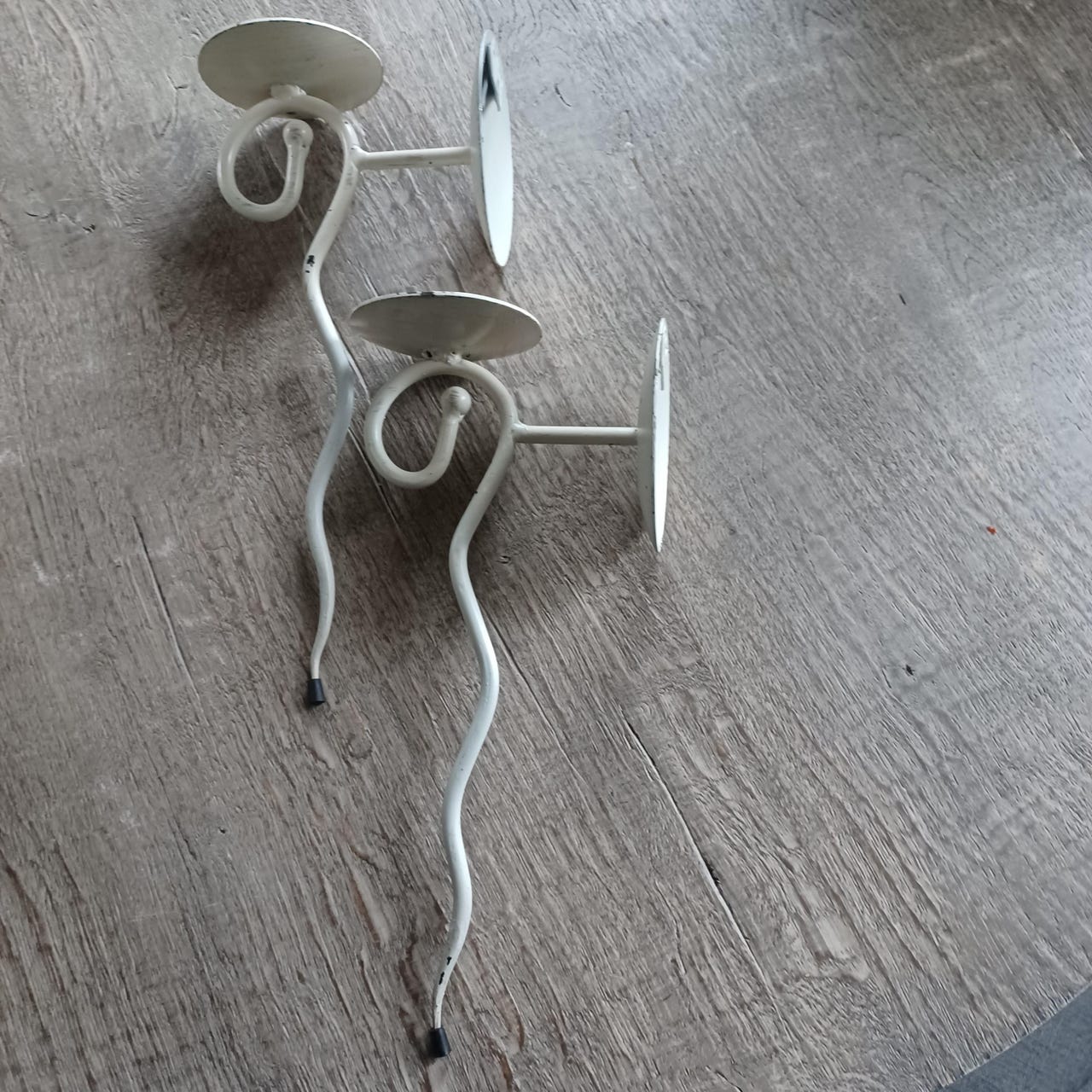 Vegg Lysestaker hvit rustikk | FINN torget