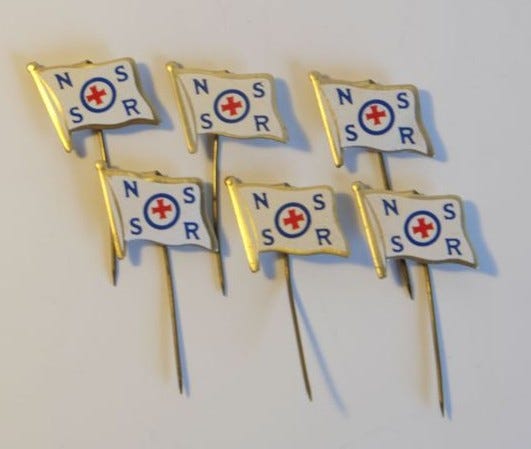 Vintage Jakkemerke/Pins fra Redningsselskapet NSSR 70-talls . trnd 88 ...