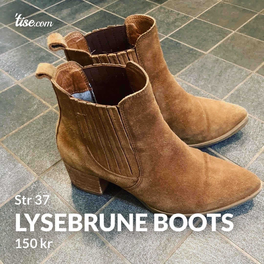 Lysebrune boots i semsket skinn str 37 | FINN torget