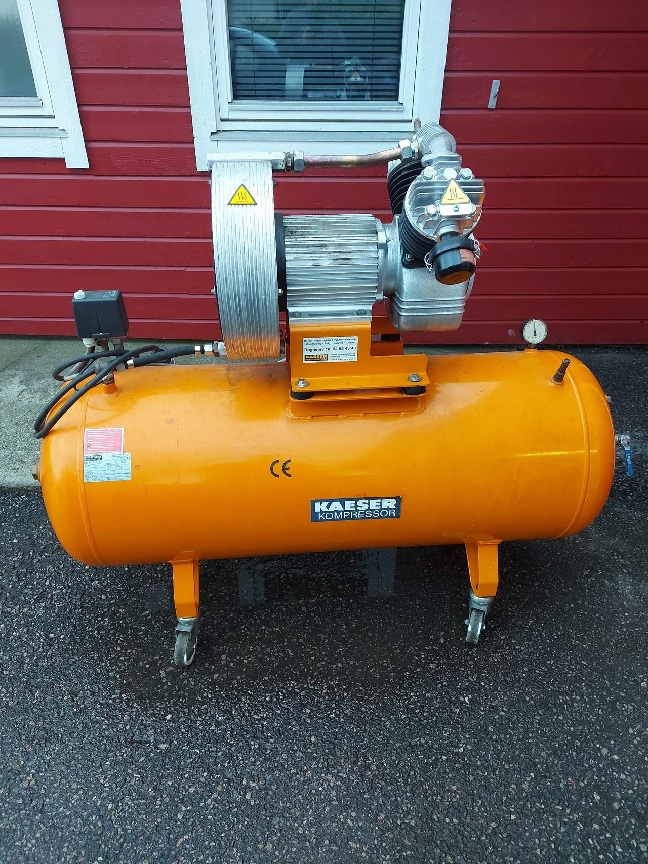 Stor kaeser kompressor,250 liters tank stempelkompressor kontinuerlig ...