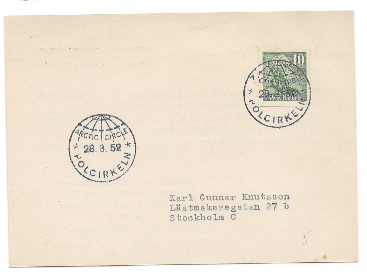 Svensk postkort polcirkeln 1952 | FINN torget