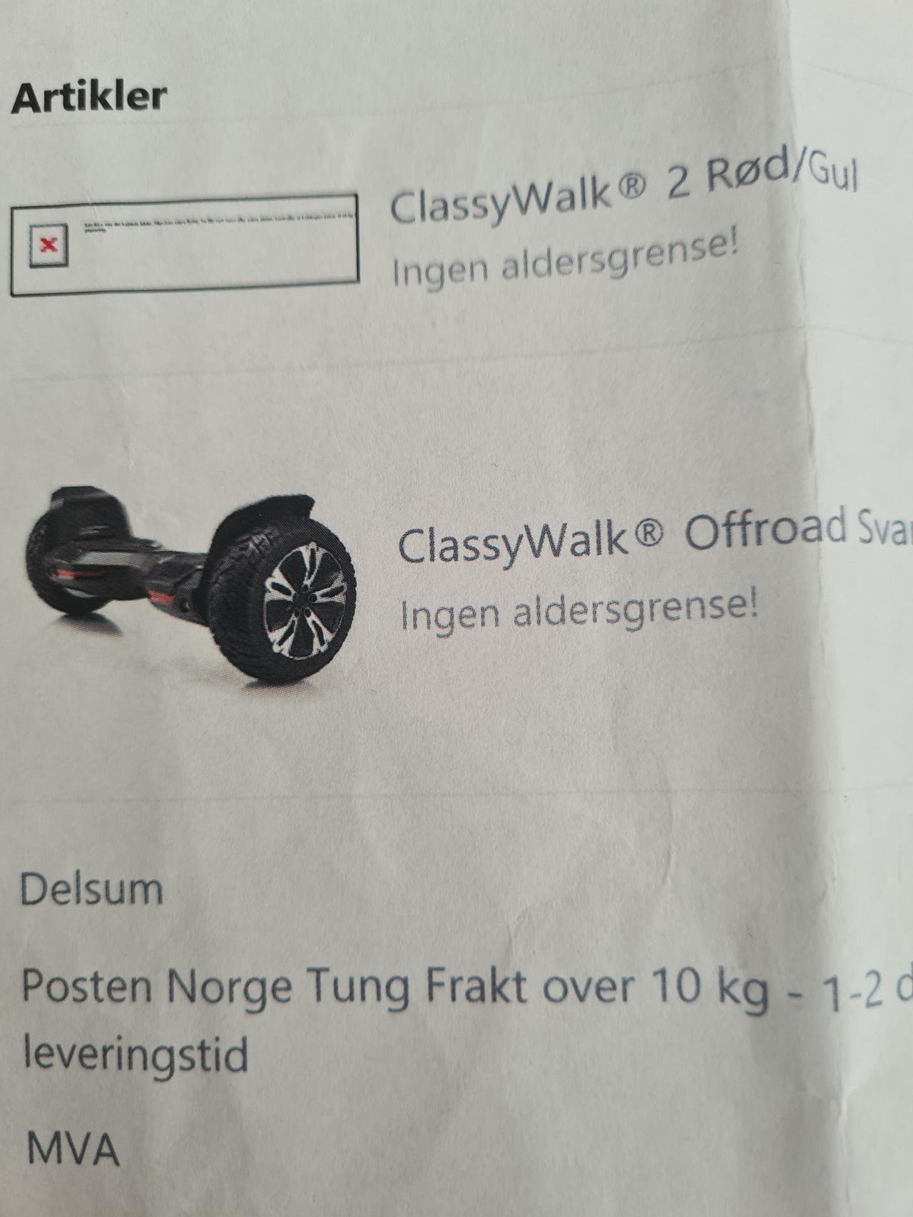 Classywalk offroad svart | FINN torget