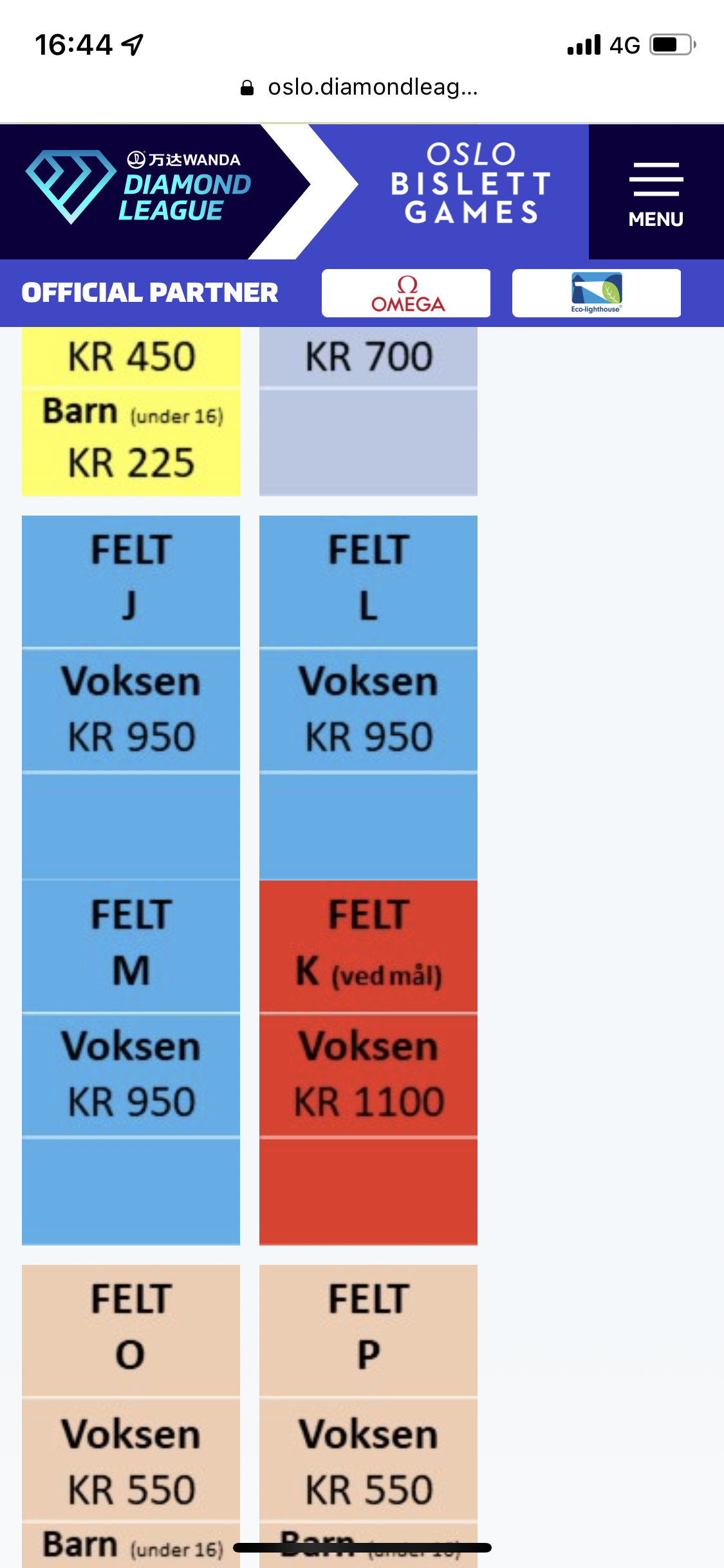 Bislett games billett (svært gode sitteplasser) | FINN-torget