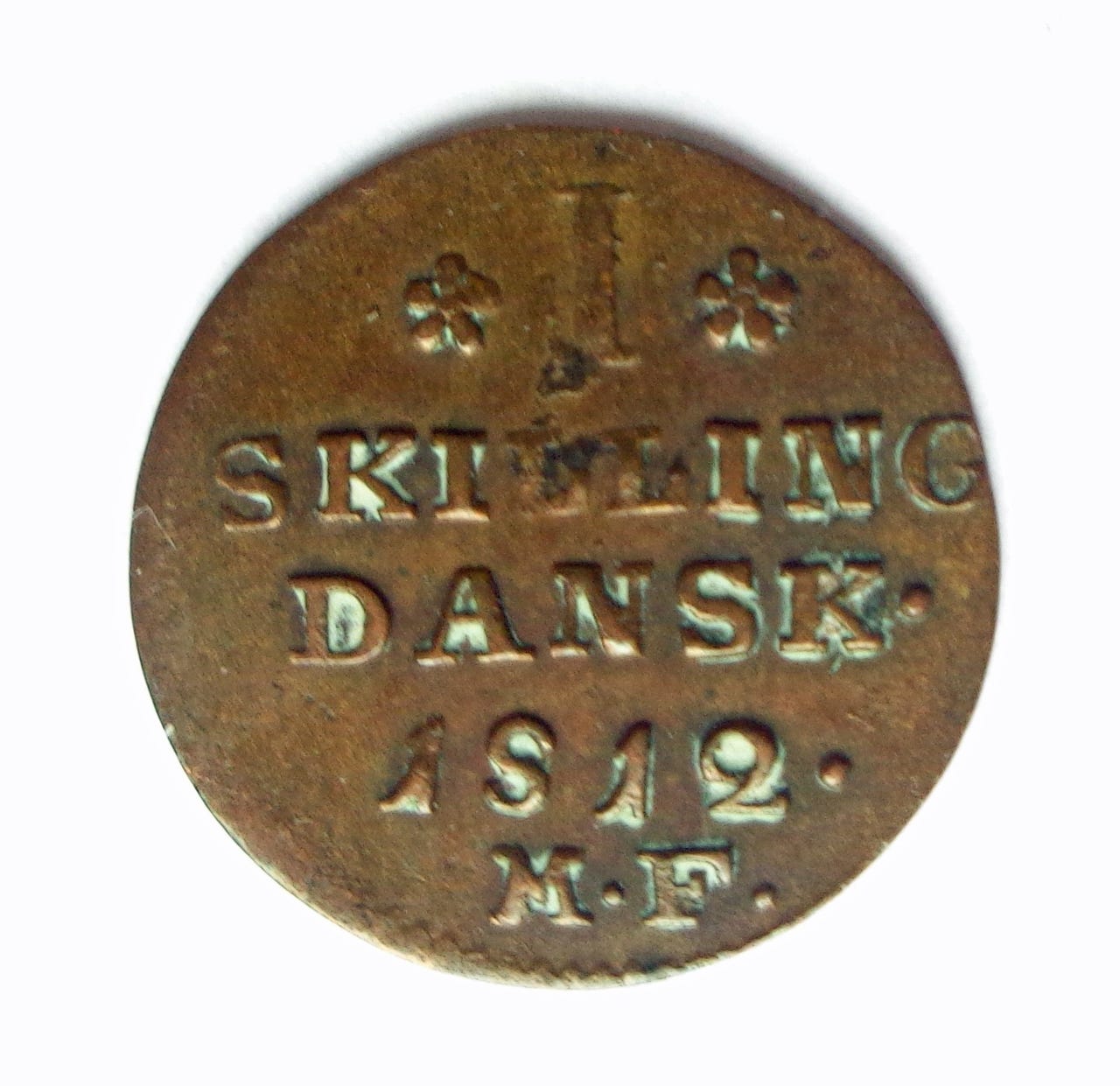 1 skilling 1812 M.F. mynt Danmark | FINN-torget