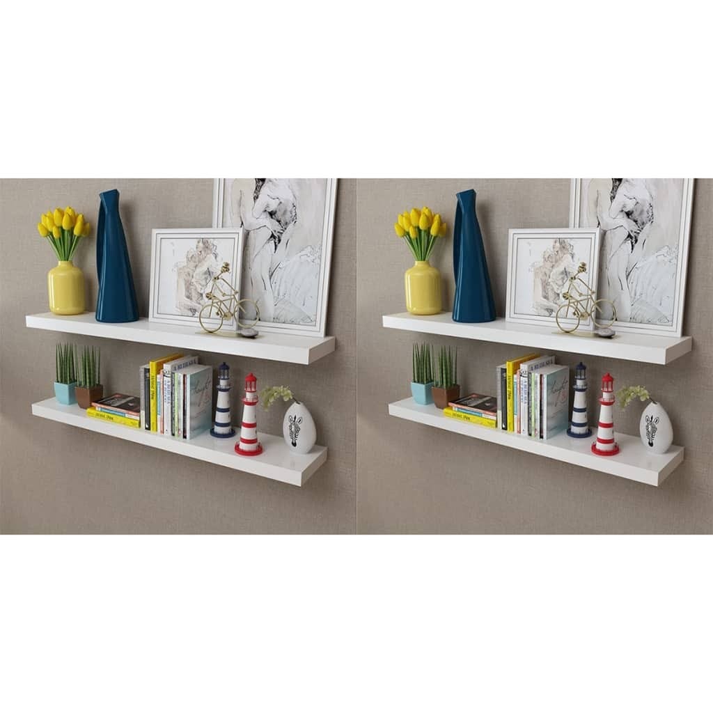 vidaXL Vegghyller 4 stk hvit 100 cm(275999) | FINN-torget