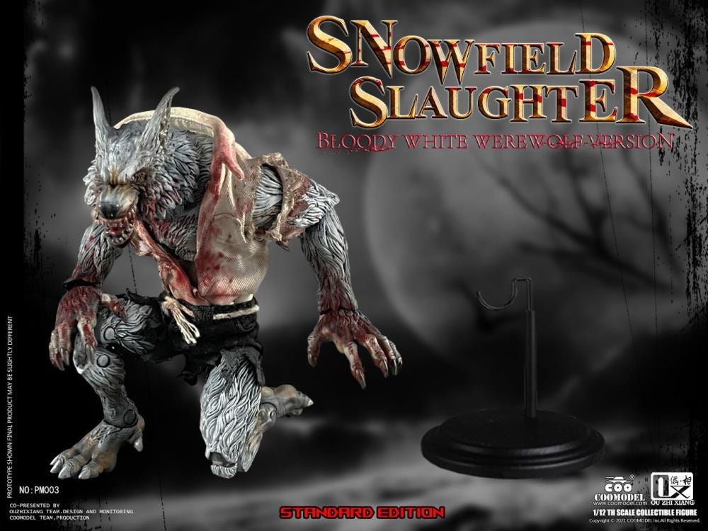 Snowfield Slaughter Bloody White Werewolf 1:12 Figure | FINN-torget
